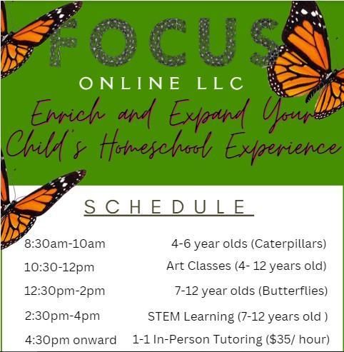 In-Person Homeschool Classes - Focus Online LLC: Tutoring & Homeschool ...